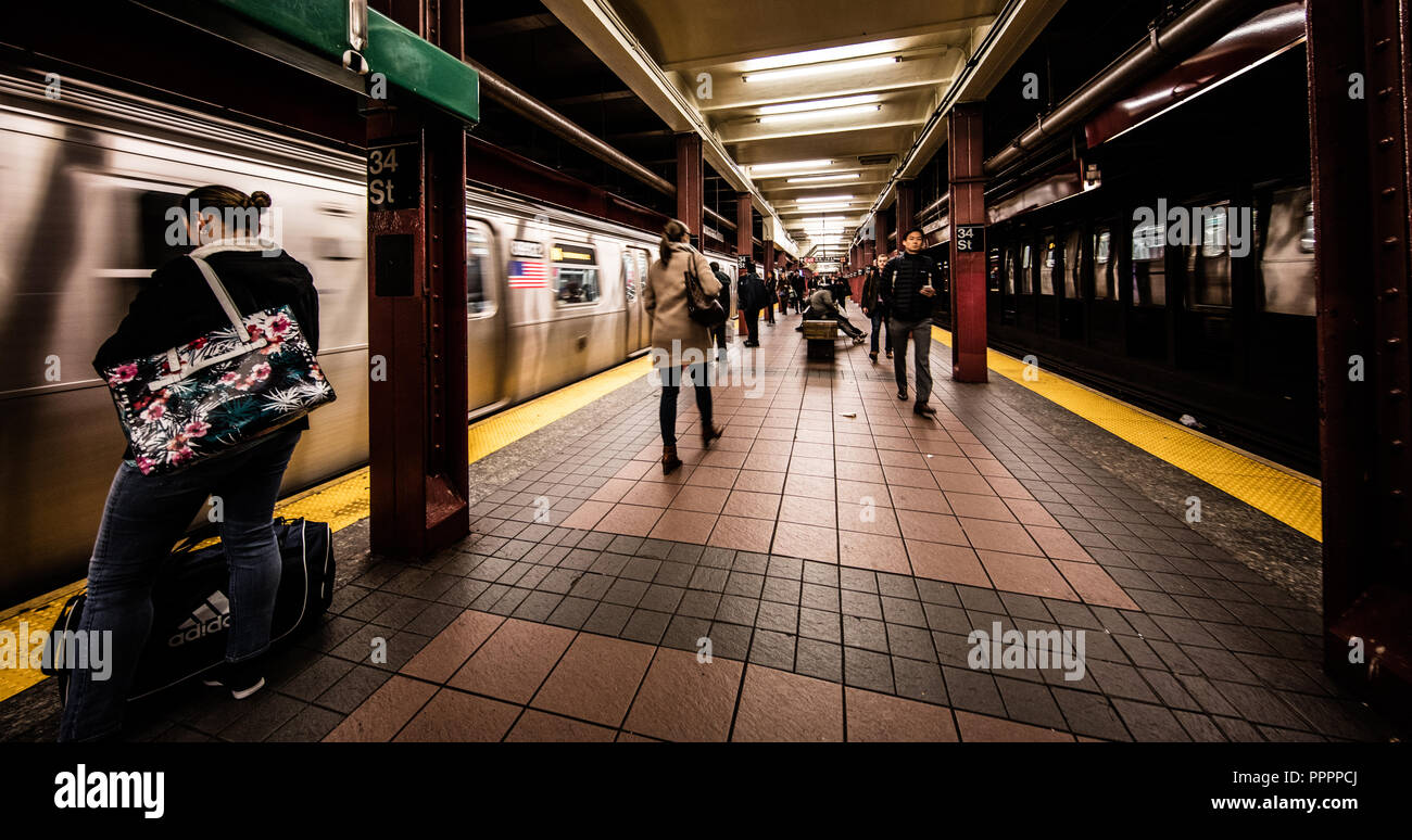 New York city subway Stock Photo - Alamy