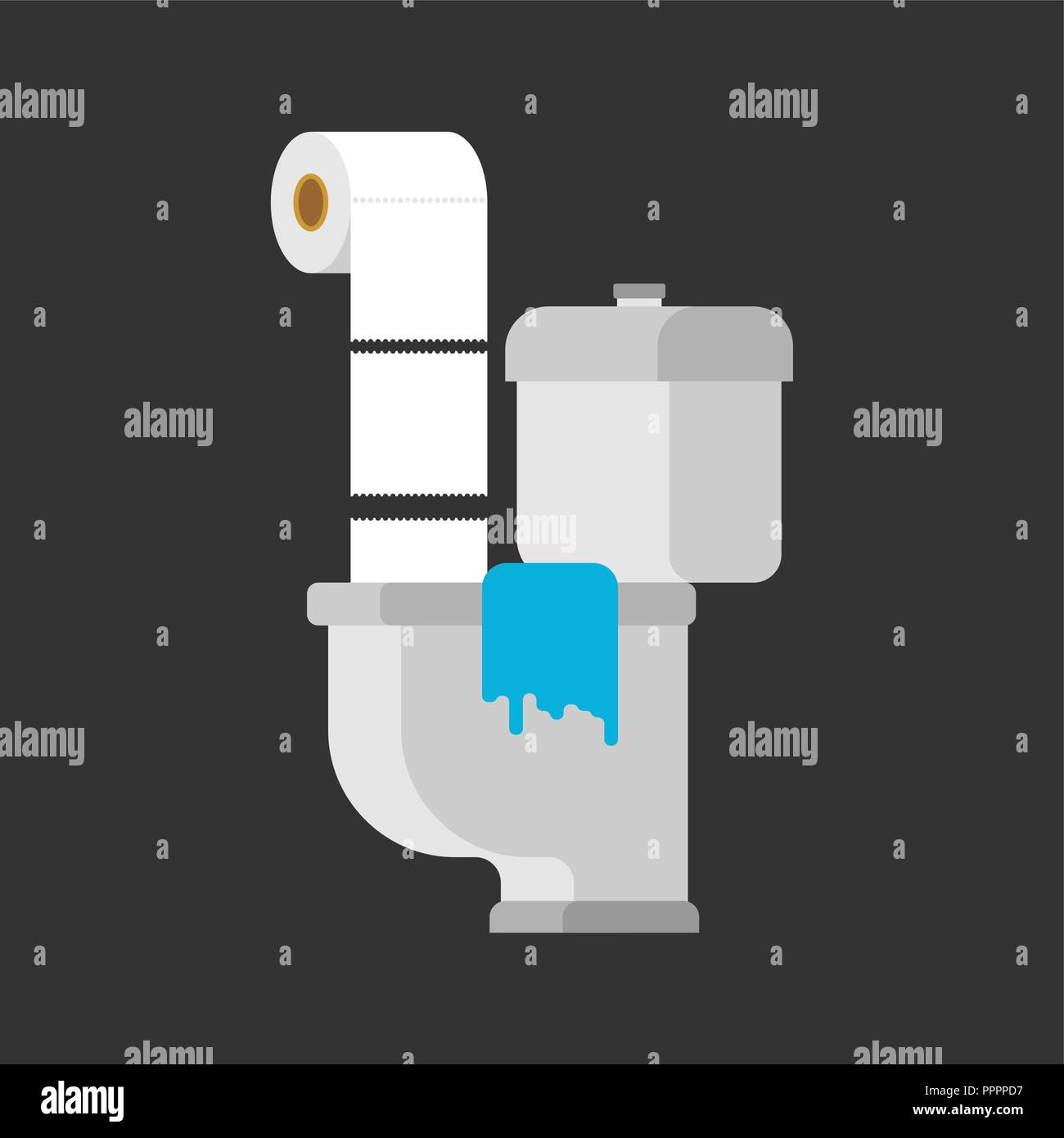 Paper in toilet consequences. Litter in water pipe. old pipes. Water ...