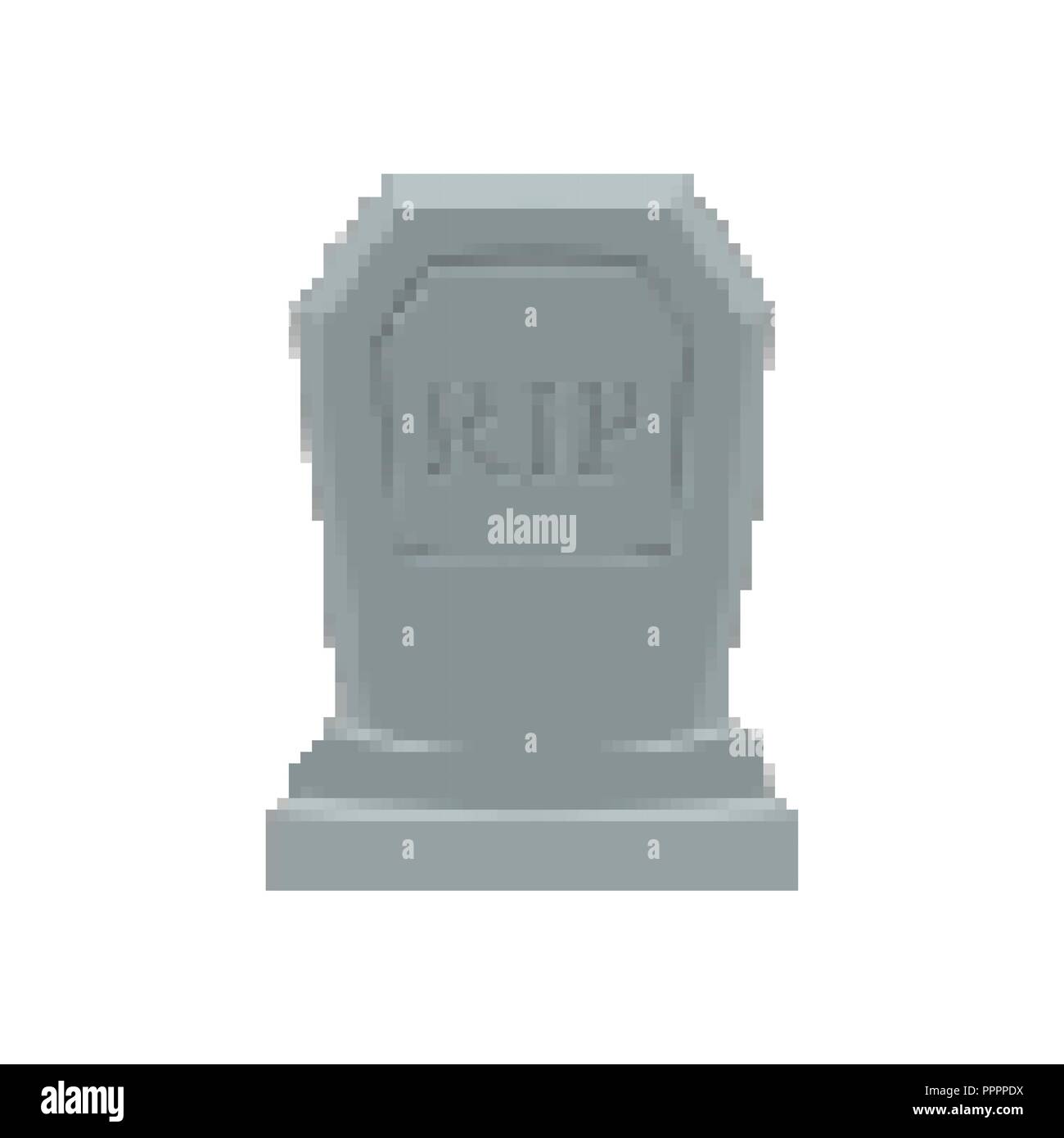 RIP pixel art. Tomb 8 bit. Gravestone Halloween. Grave Cemetery vector ...
