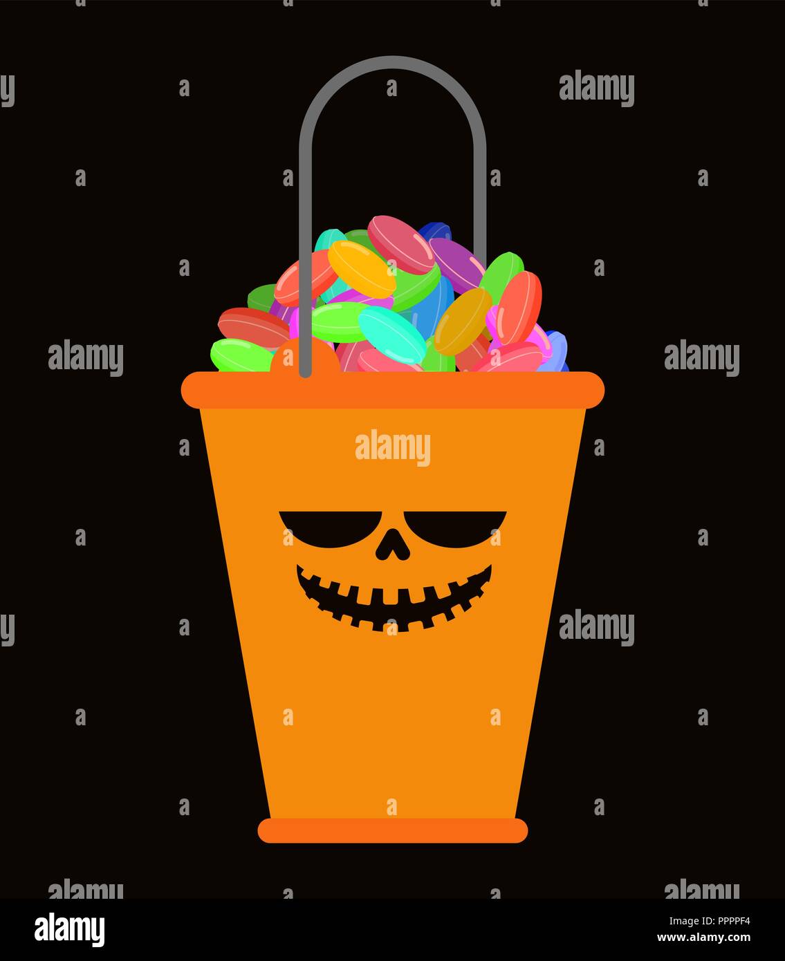 Bucket filled with chocolate Stock Vector Images - Alamy