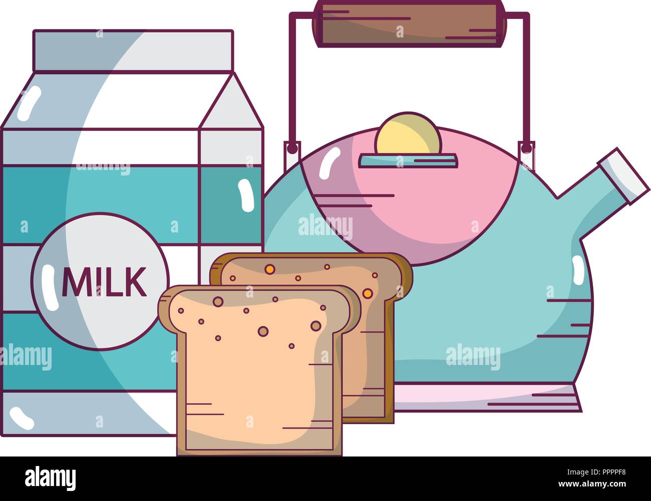 Breakfast food cartoons Stock Vector Image & Art - Alamy