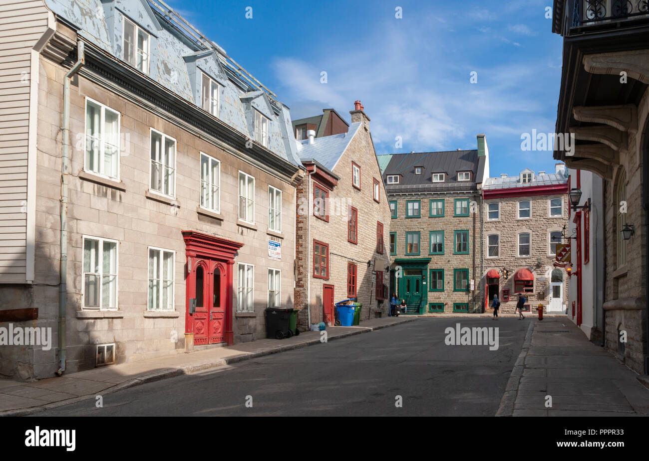 Old Quebec A Historic Neighborhood Of Quebec City High Resolution Stock ...