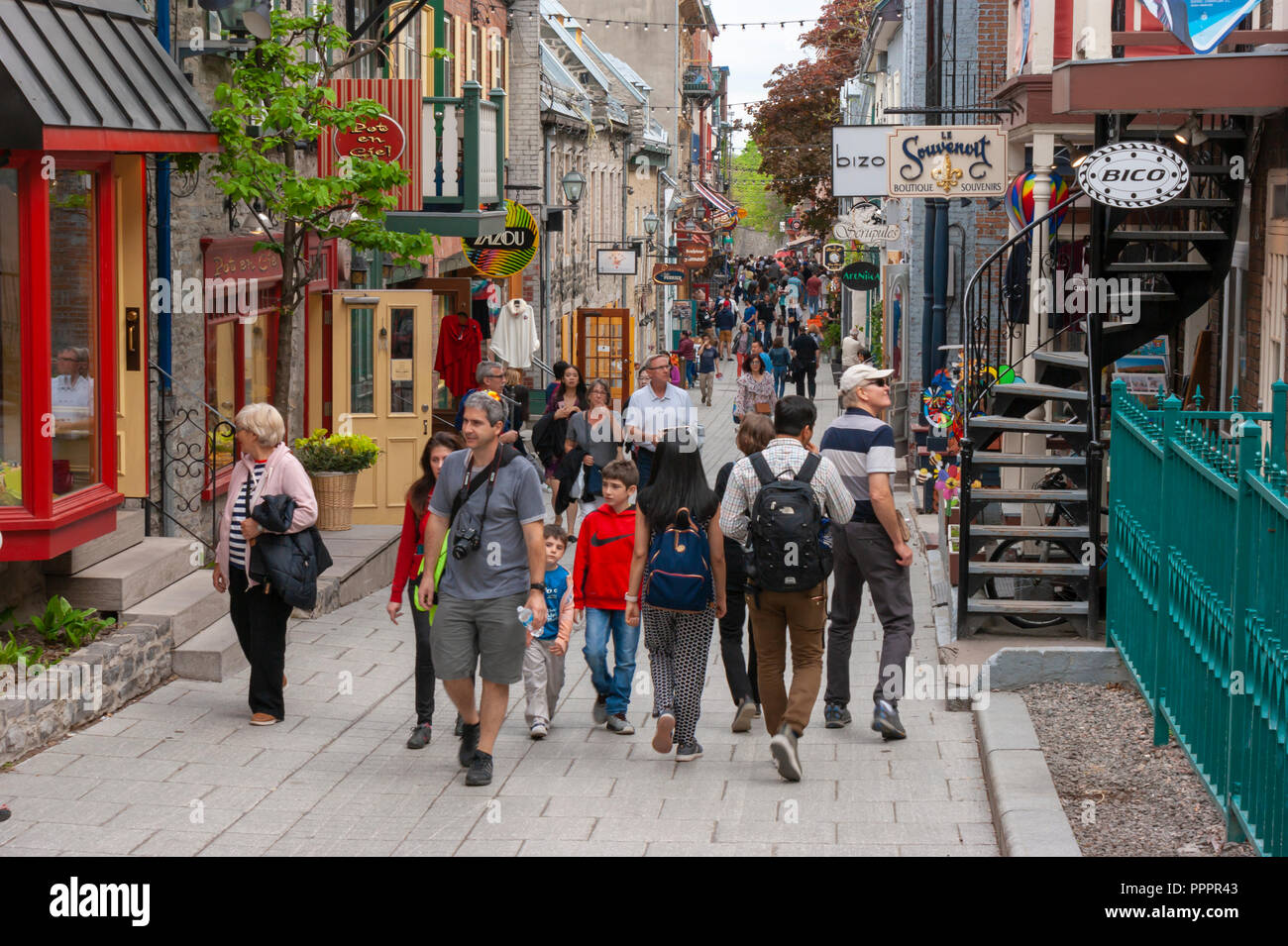 Old quebec a historic neighborhood of quebec city hi-res stock ...