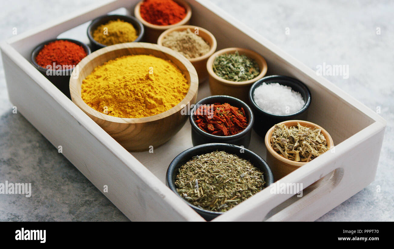 Box spices hi-res stock photography and images - Alamy