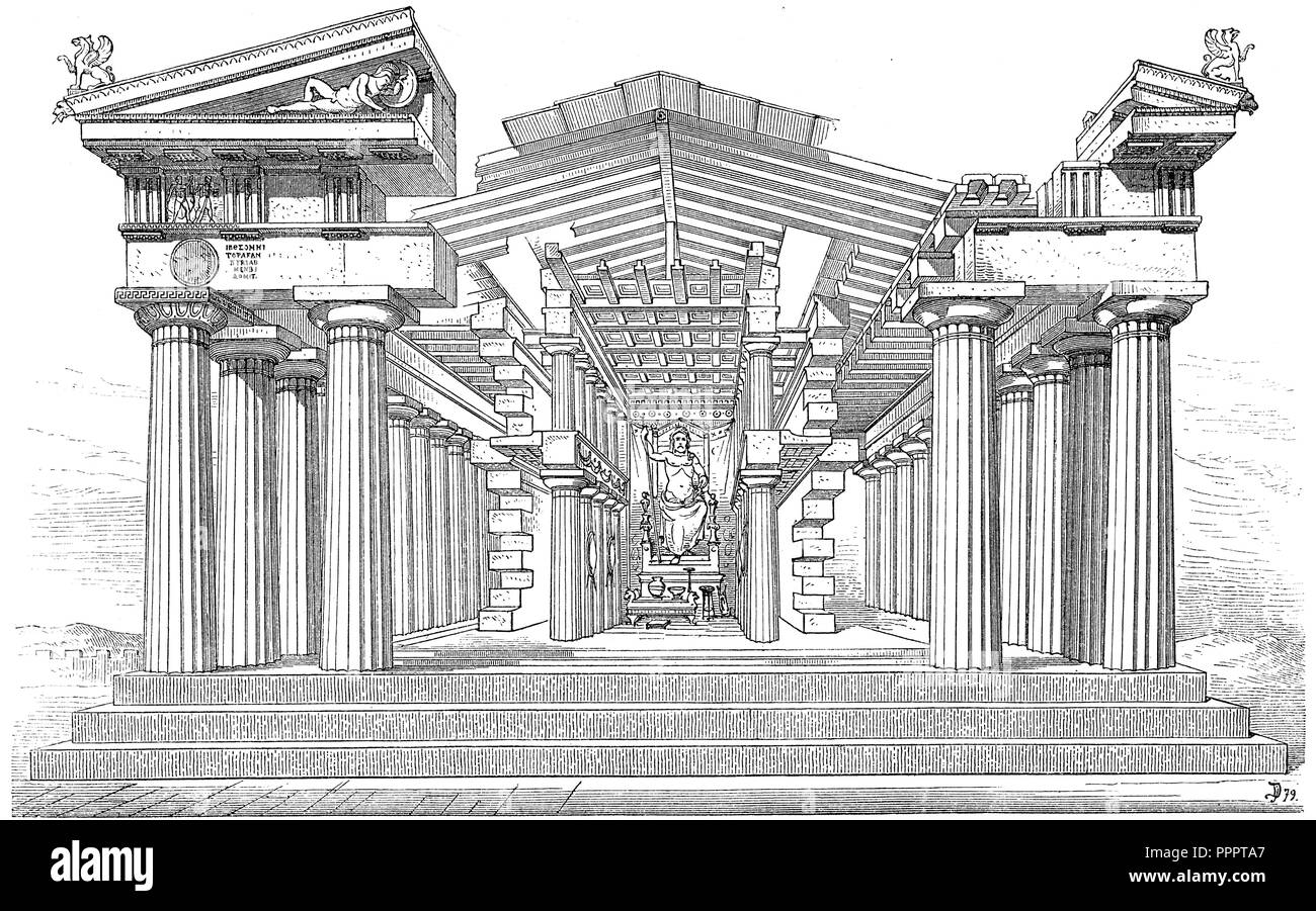 Temple of zeus, olympia reconstruction hi-res stock photography and ...