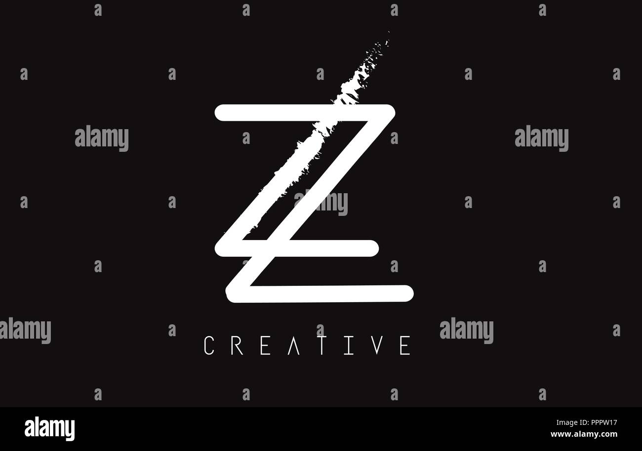 Z Monogram Letter Design Brush Paint Stroke. Letter Logo with Monogram ...