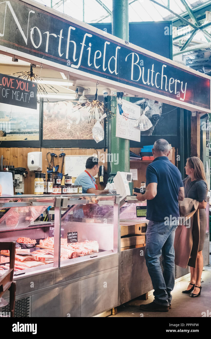 London butcher scene hi-res stock photography and images - Alamy
