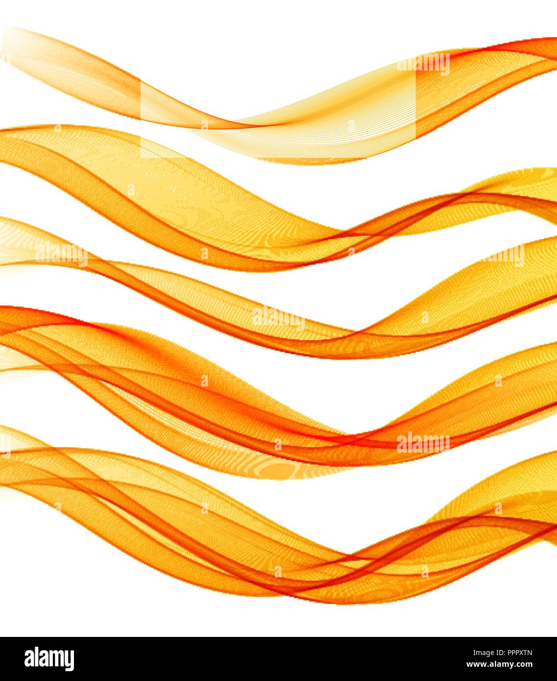 Set of Abstract vector flow transparent color wave Stock Vector Image ...
