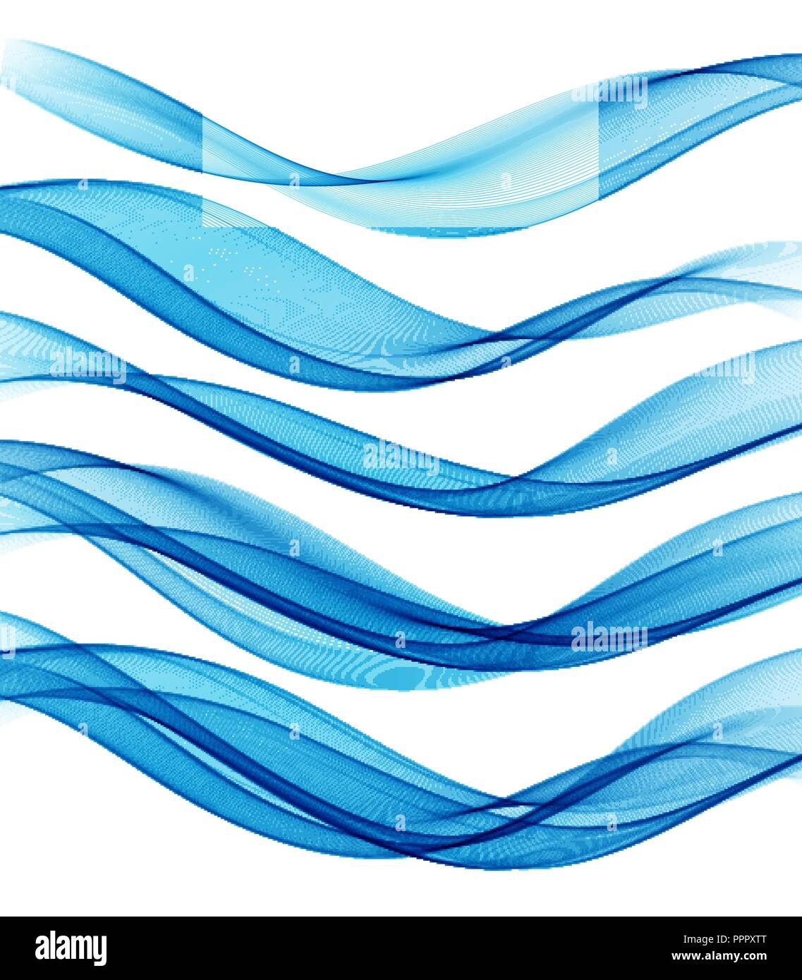 Set of Abstract vector flow transparent color wave Stock Vector Image ...