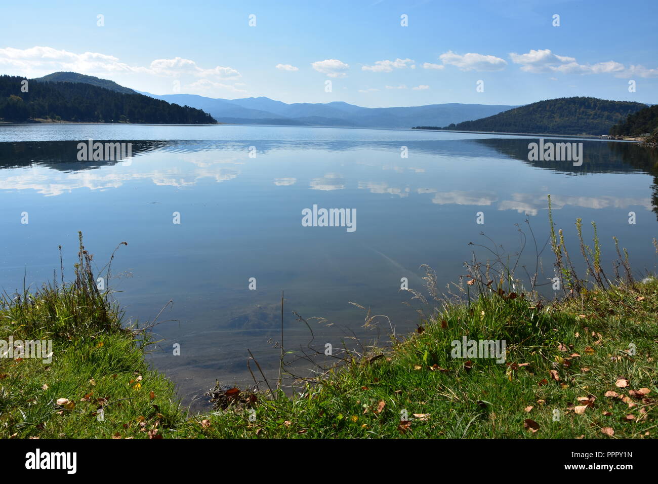 Landscape of the area around Batak Lake, Bulgaria Stock Photo - Alamy