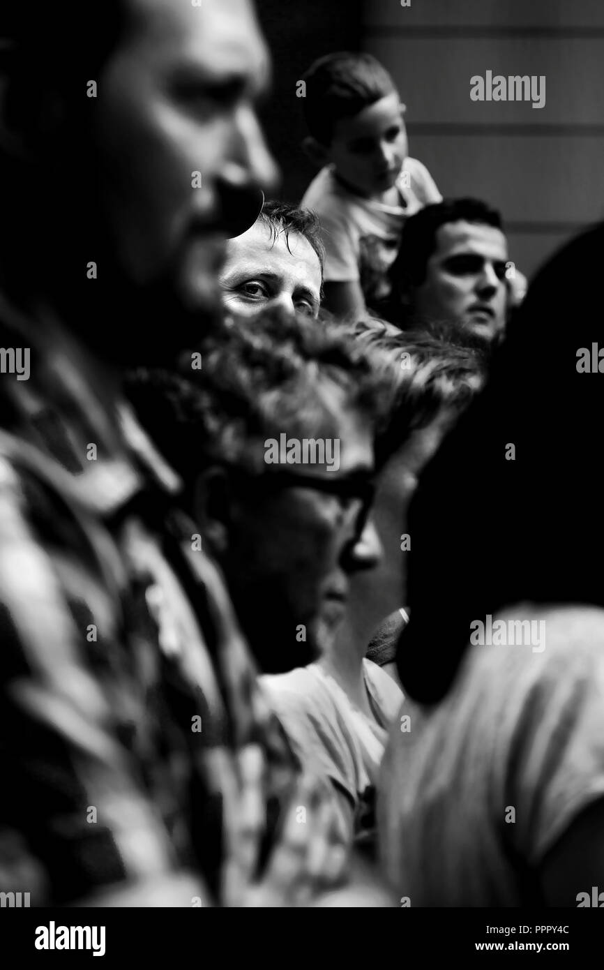 Squashed crowd hi-res stock photography and images - Alamy