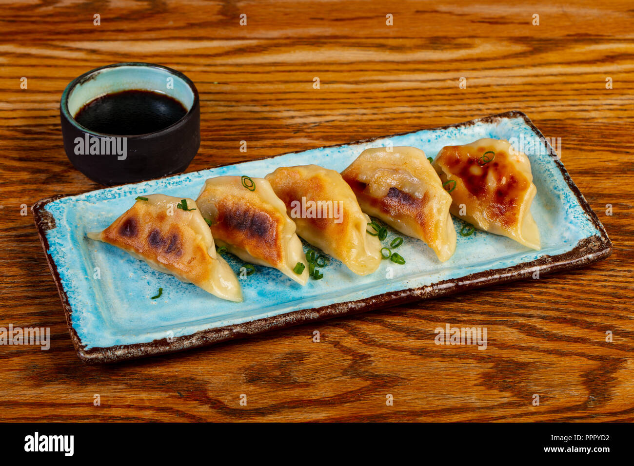 Japanese dumplings gyoza with prawn Stock Photo - Alamy