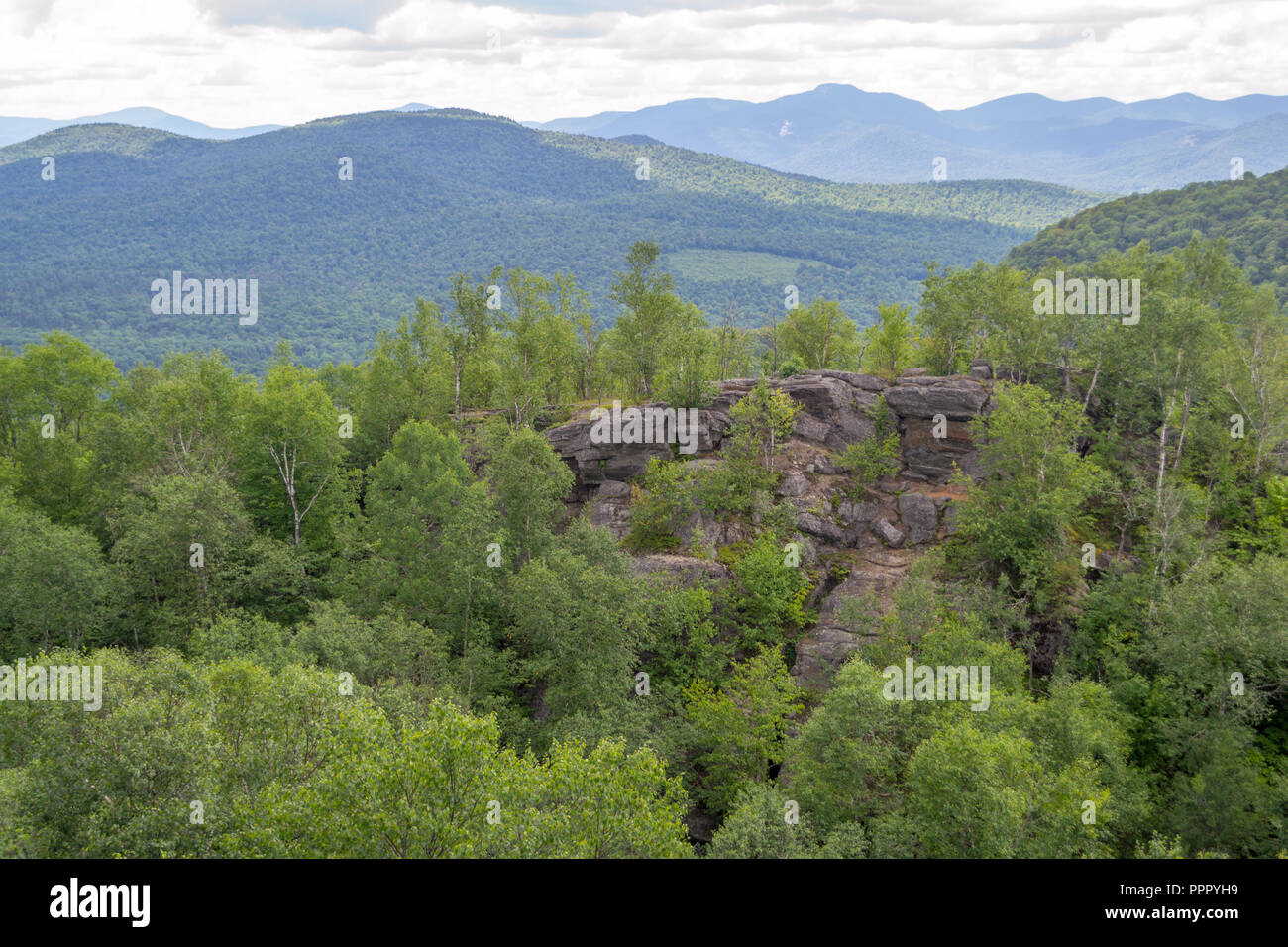 The Adirondack Mountains in NY state (USA) contain multiple lakes and ...