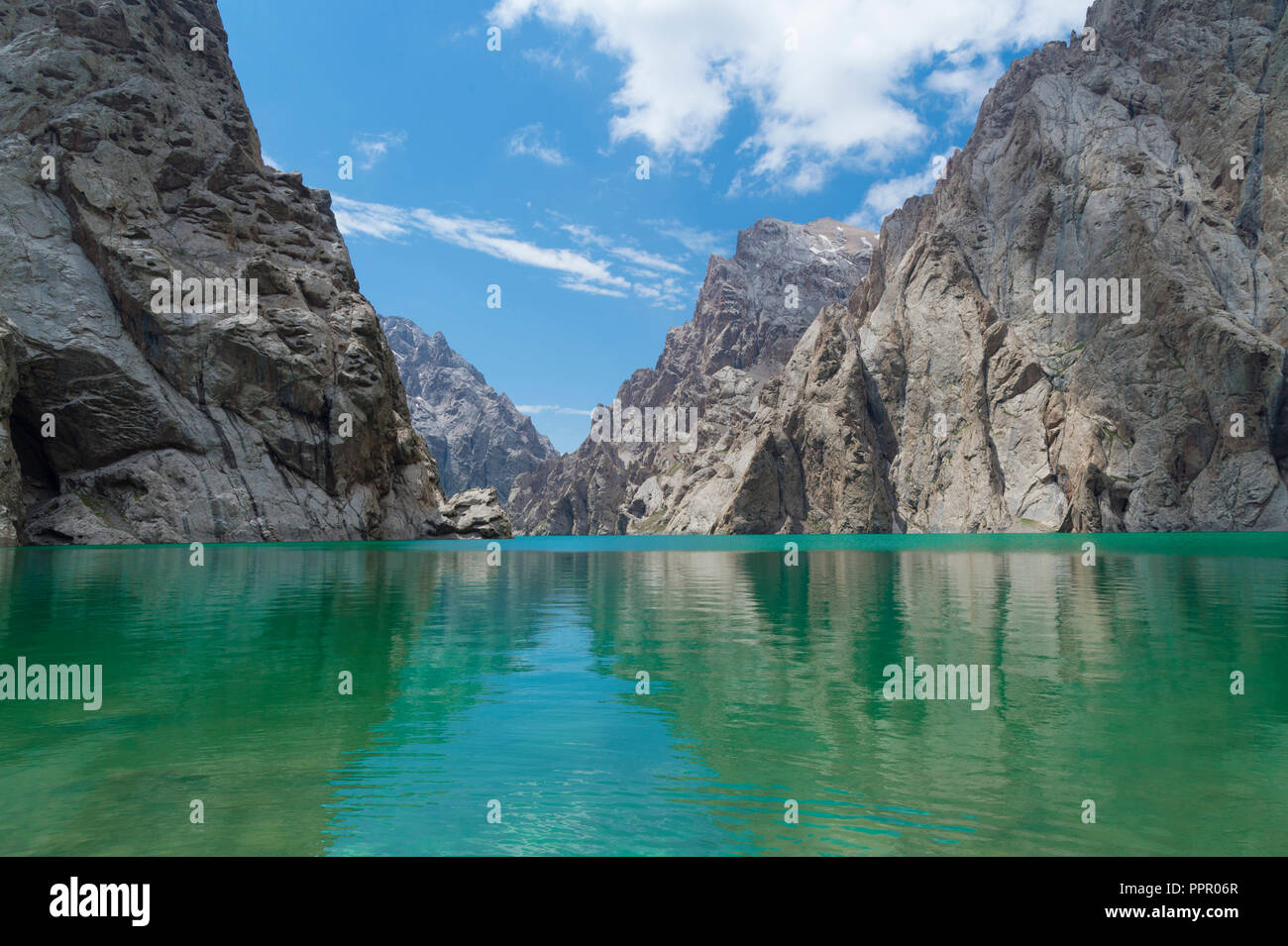 Kol-Suu lake, High Altitude Lake, Kurumduk valley, Naryn province ...