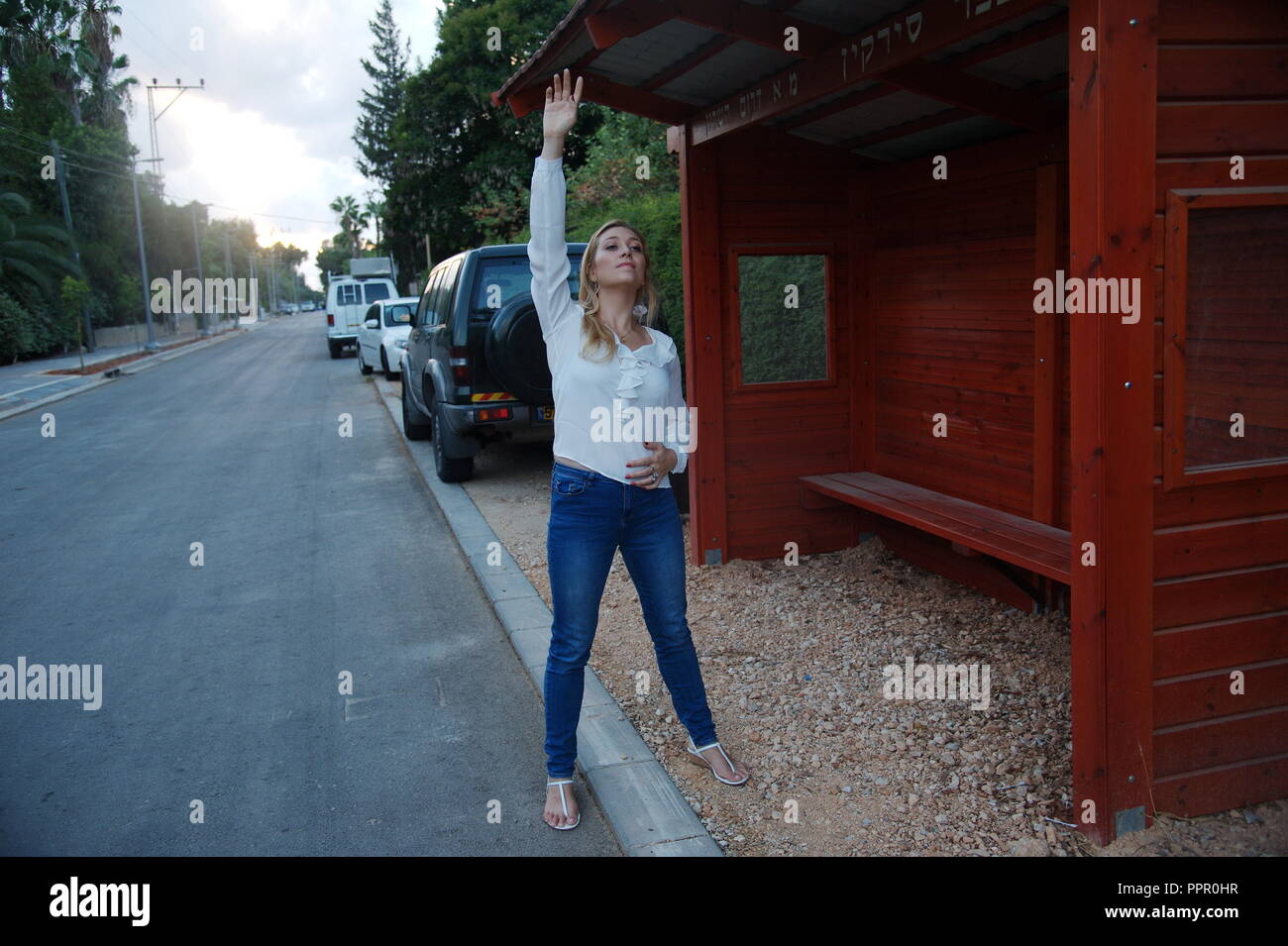 Woman stands presentation hi-res stock photography and images - Alamy