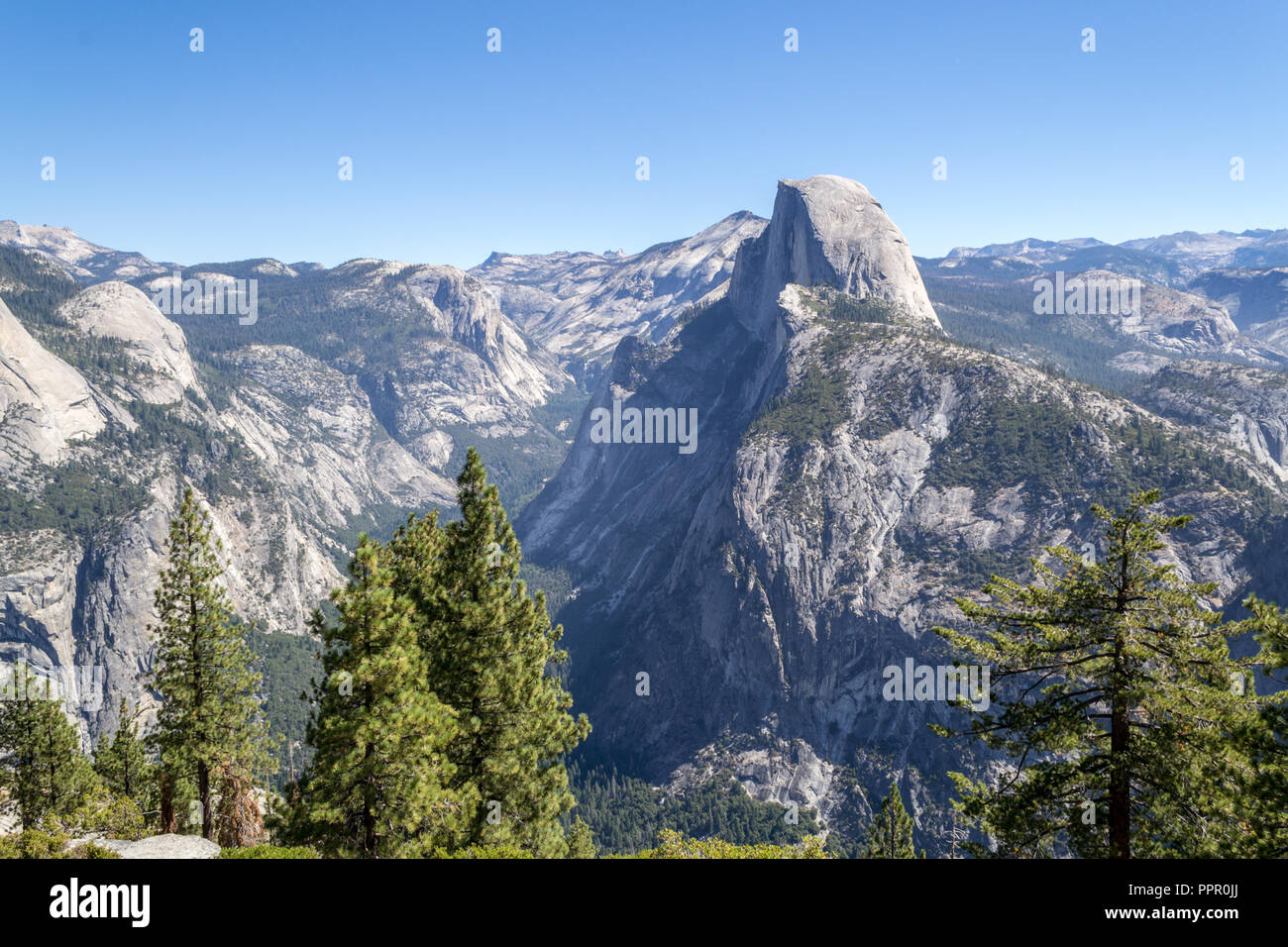 Glacier Point at Yosemite National Park offers breathtaking views of ...