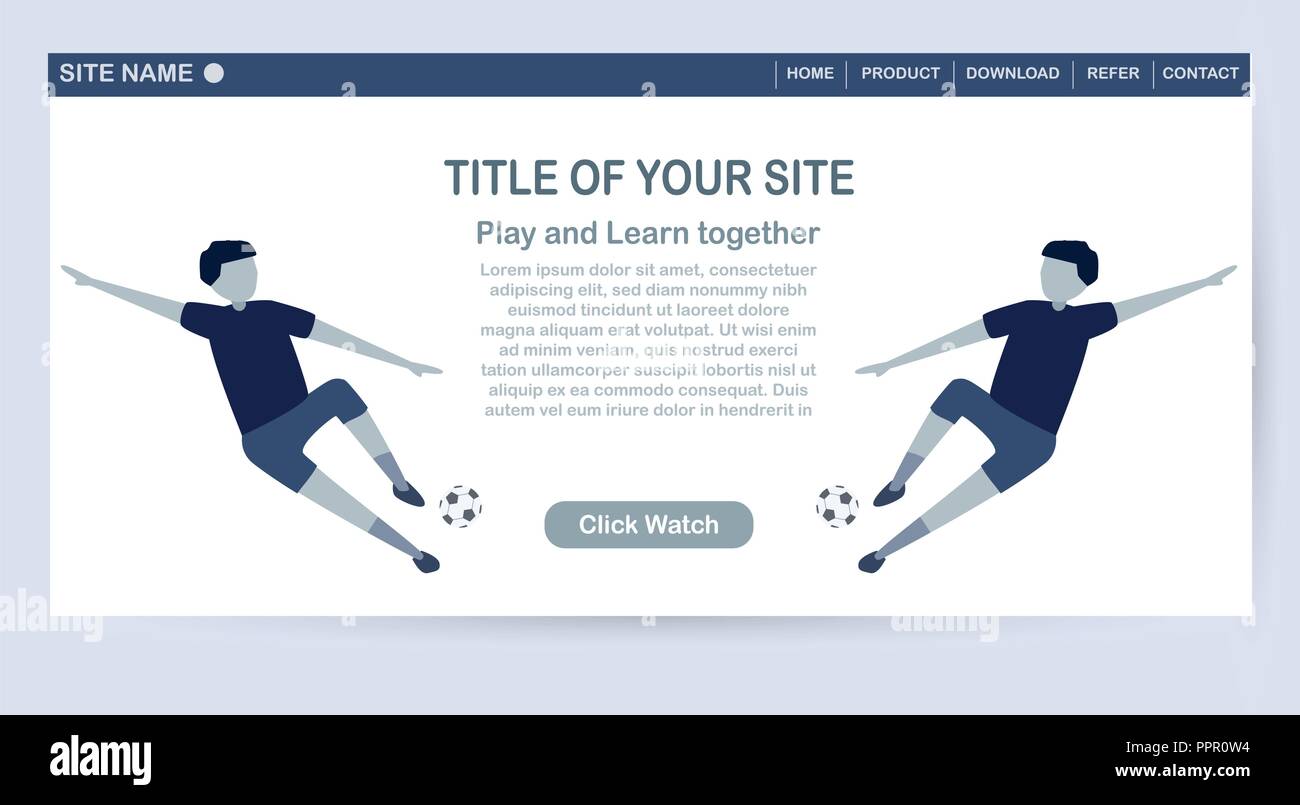 Website template design isolated on white background with copy space in ...