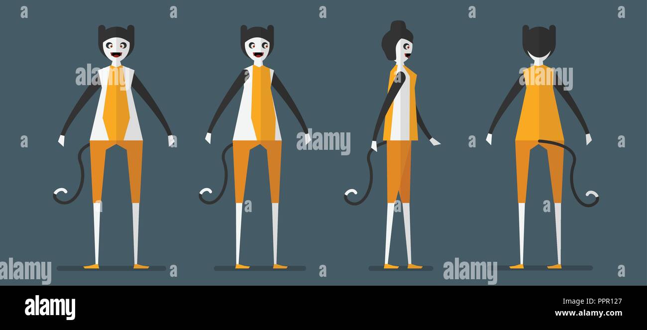 Character design of cat ghost for Halloween day, 31 October, Vector ...