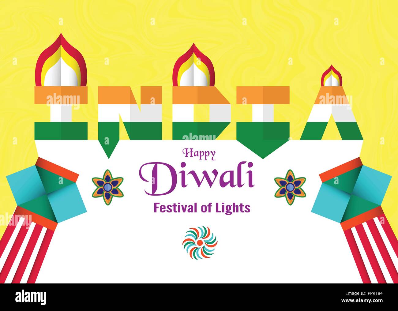 Invitation background for Diwali, festival of lights of Hindu. Vector ...