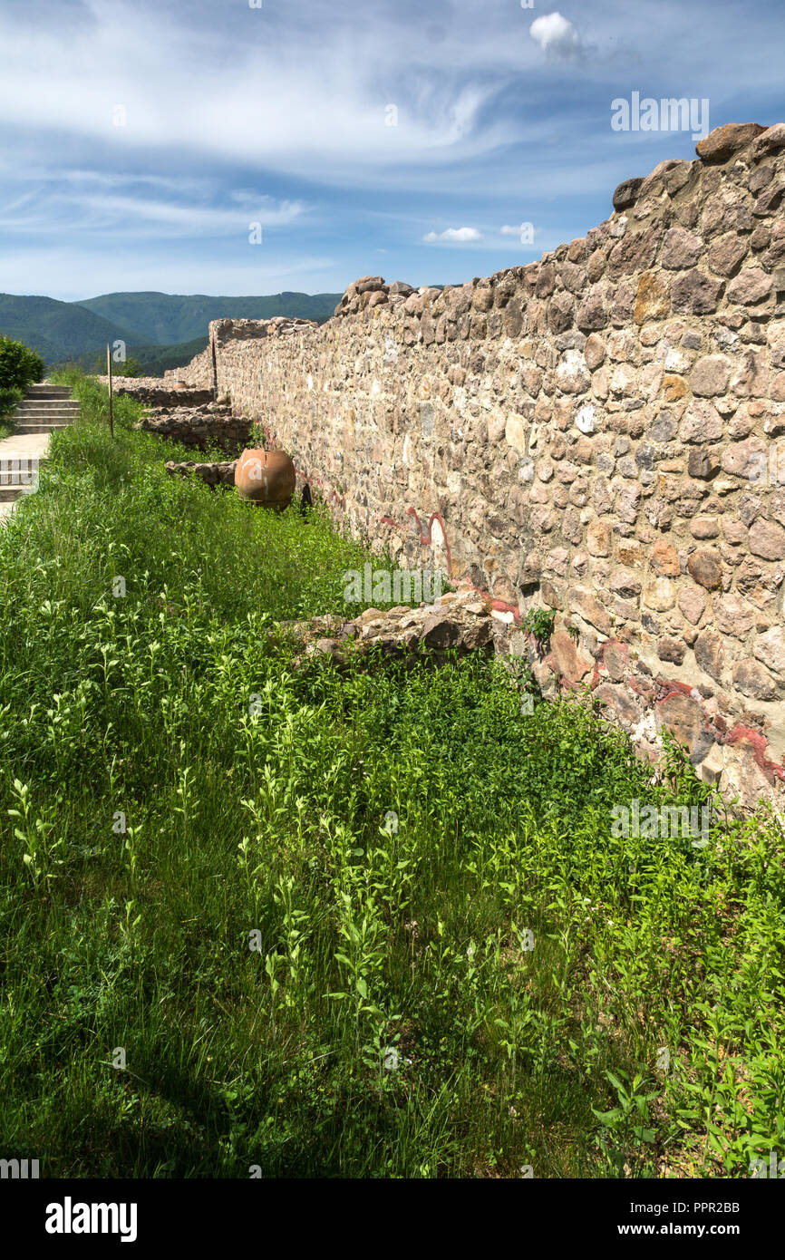 Ruins of Ancient Byzantine fortress The Peristera in town of Peshtera ...