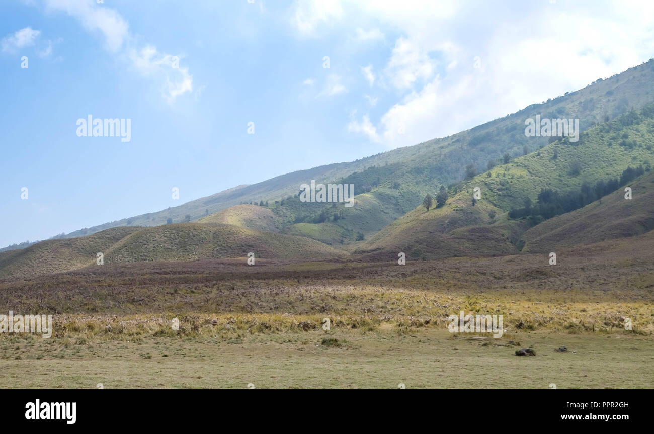 Whispering sands, The Black sand dune at Bromo mountain, East Java ...