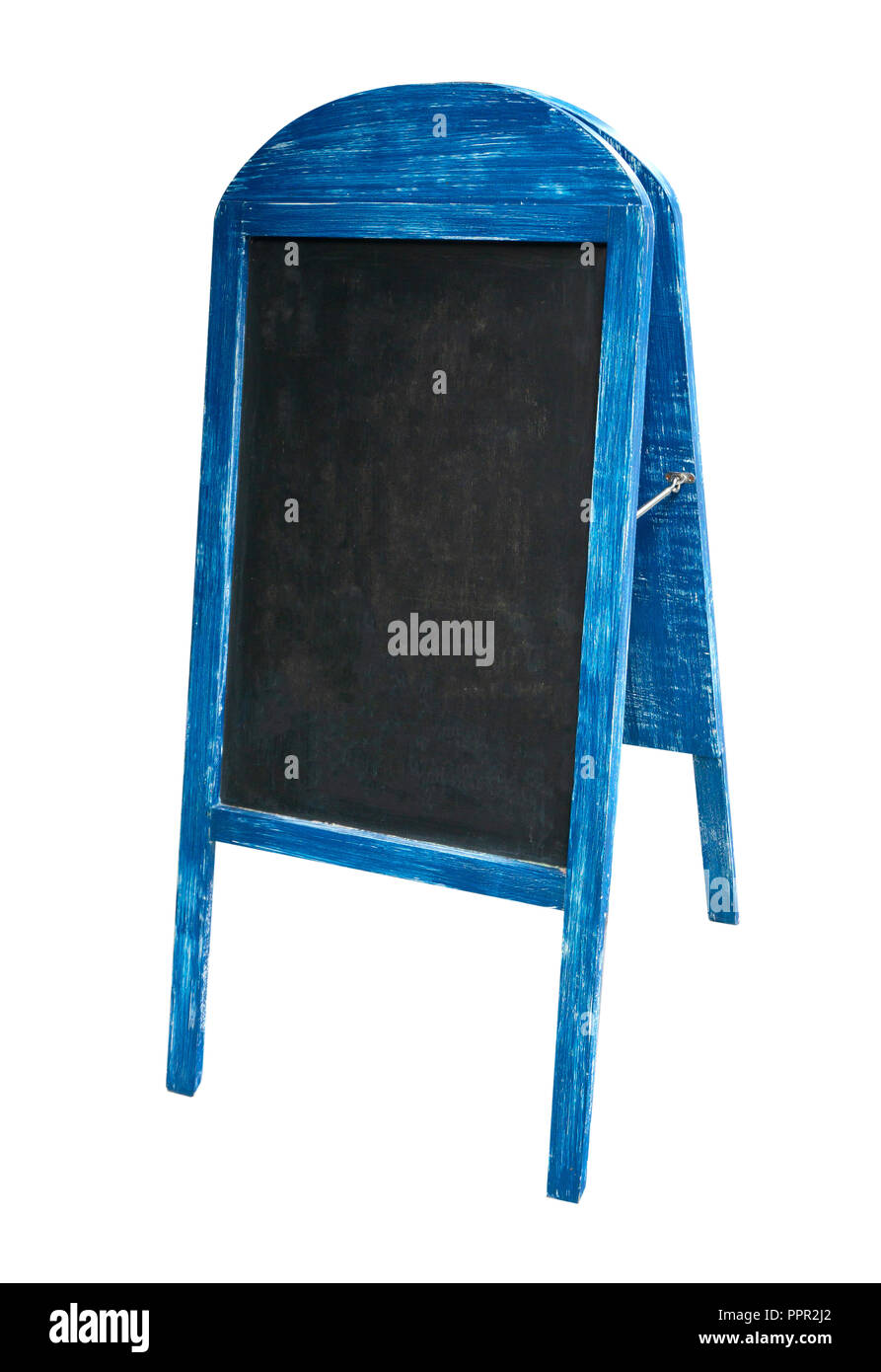 Old Blue Chalkboard menu sign mockup template isolated for your ...