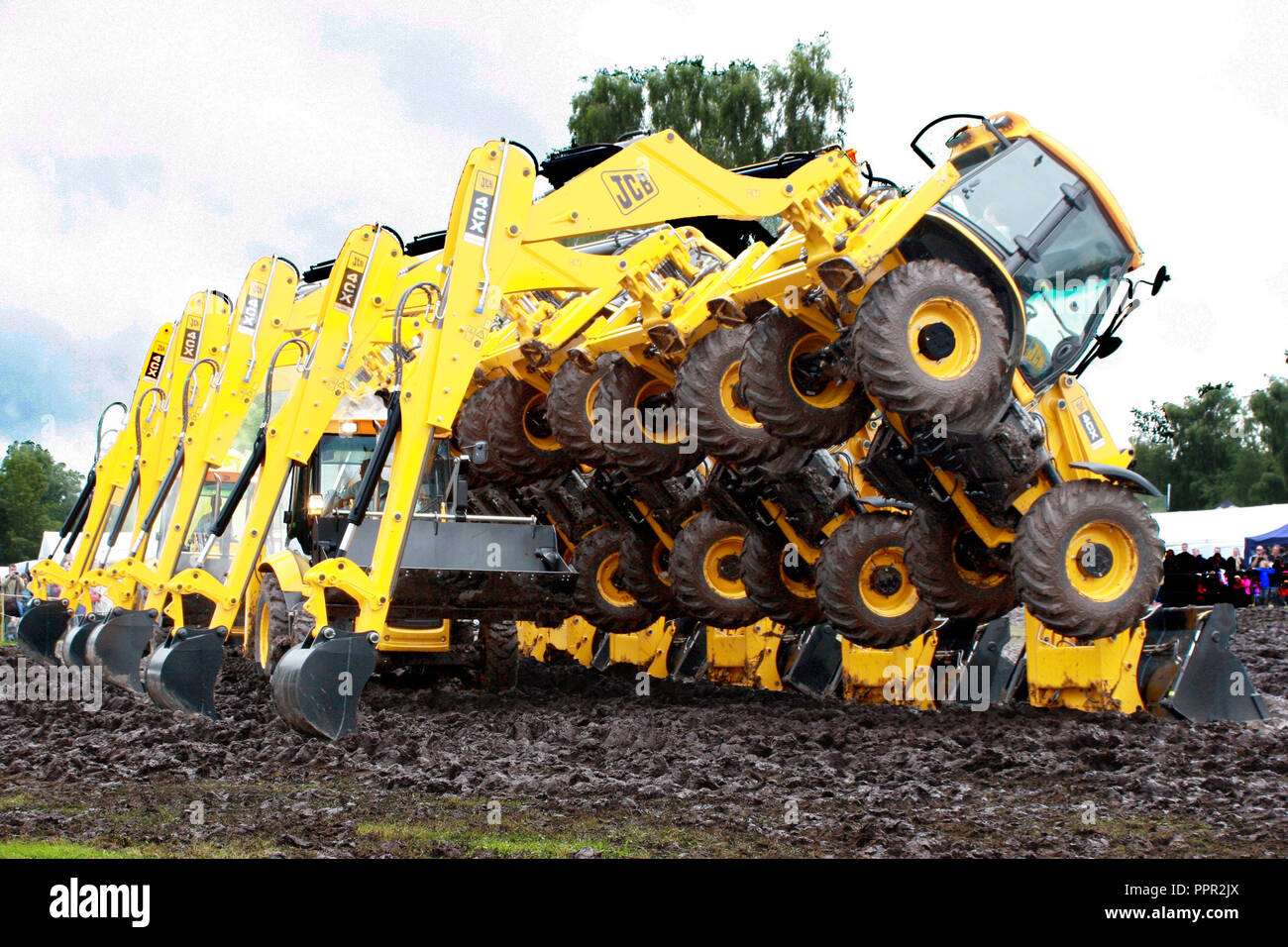 JCB Dancing Diggers Stock Photo - Alamy
