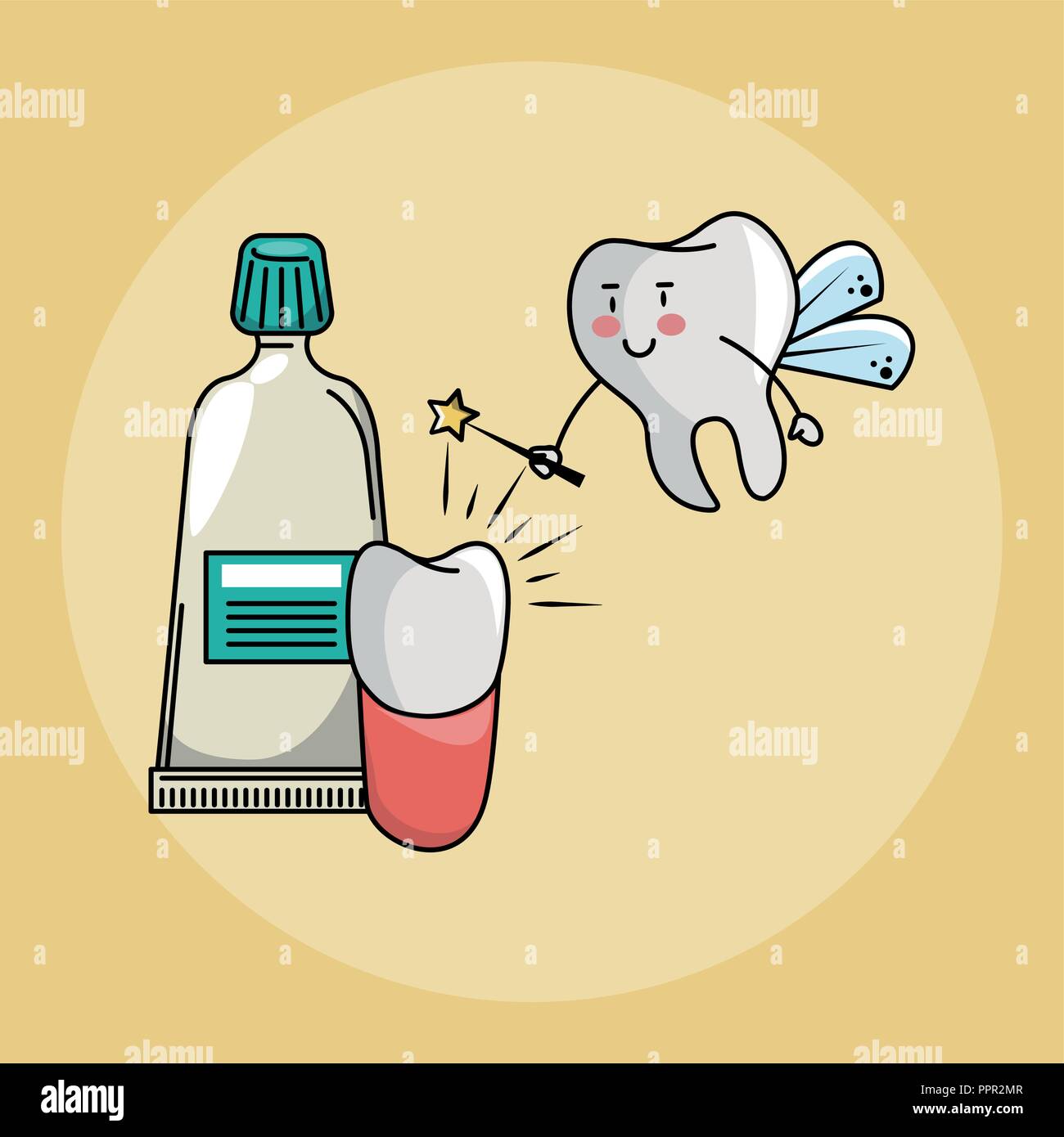 Tooth fairy and dental care Stock Vector Image & Art - Alamy