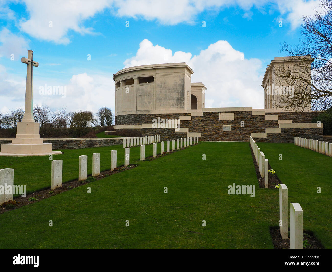 Cambrai Tank Memorial and Louverval Cemetery near Cambrai, France Stock ...