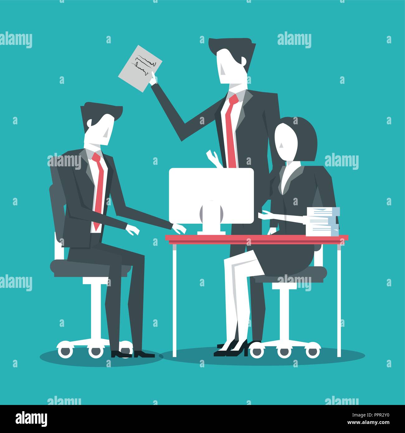 Coworkers documents Stock Vector Images - Alamy