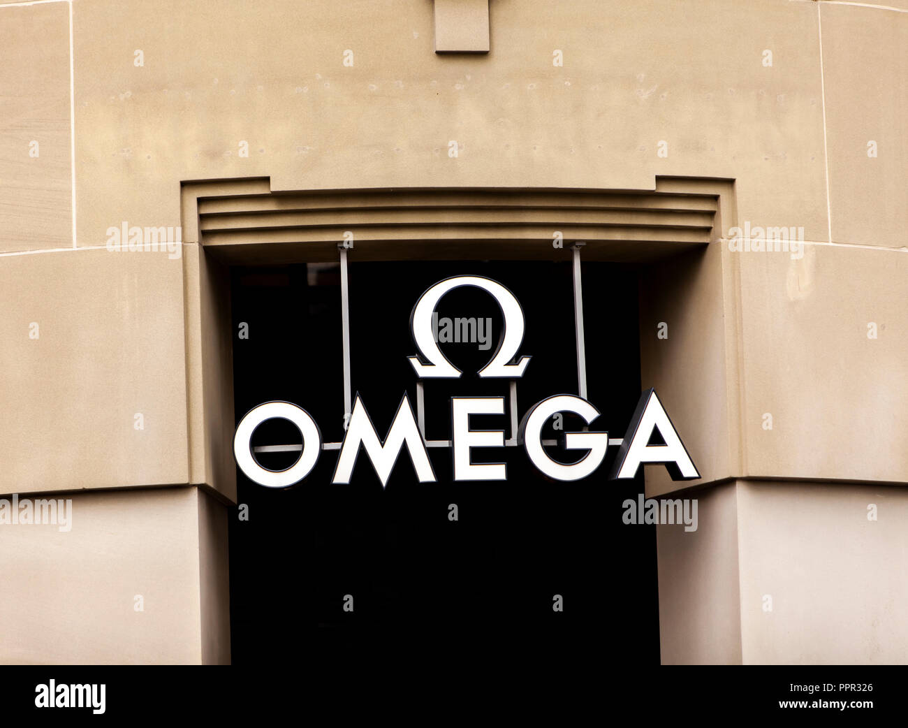 Omega watch company logo hi-res stock photography and images - Alamy