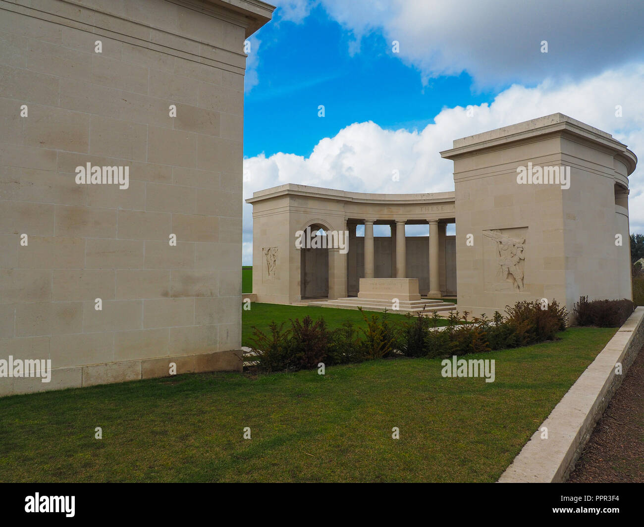 Cambrai Tank Memorial and Louverval Cemetery near Cambrai, France Stock ...