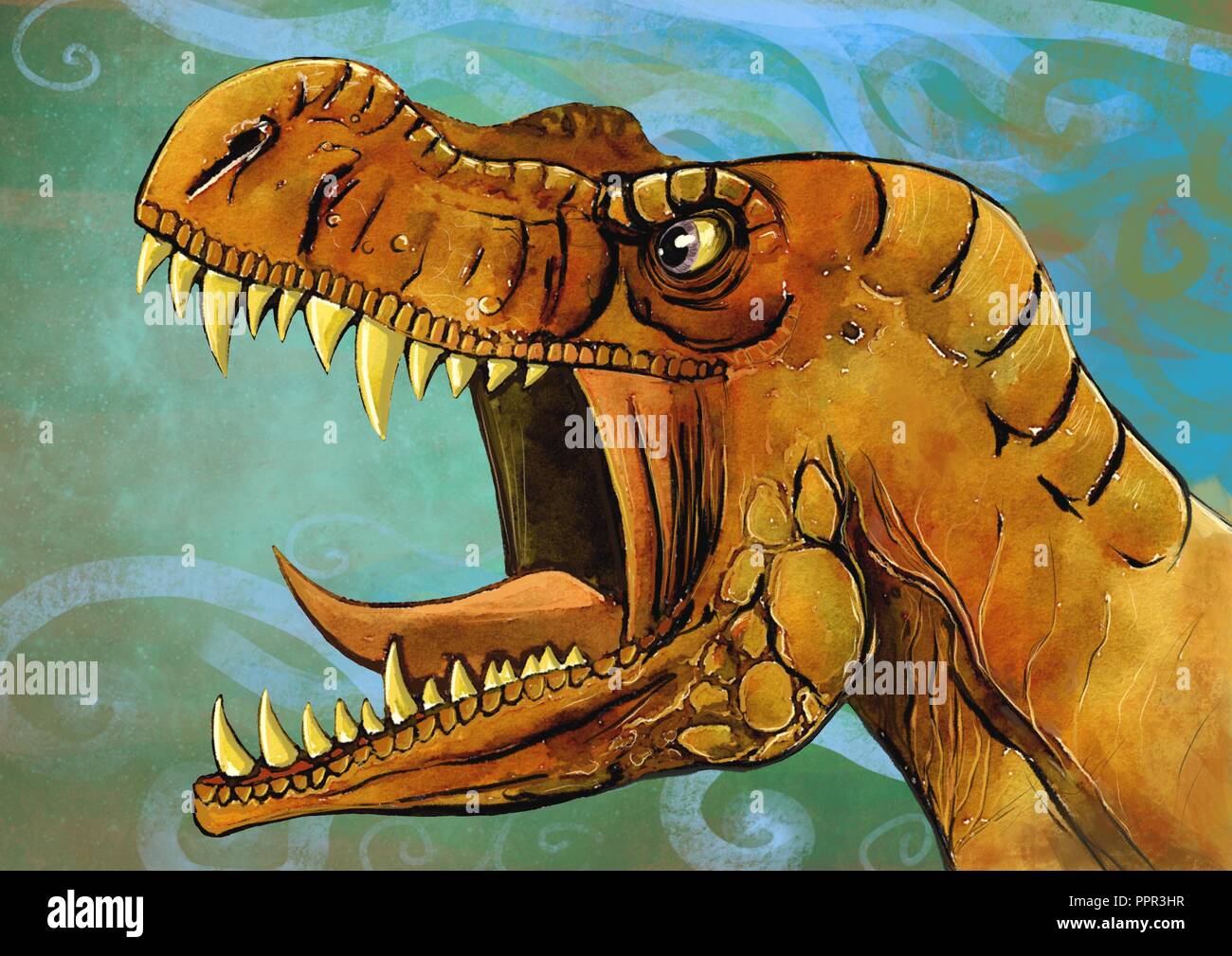 tyrannosaurus rex illustration Stock Photo - Alamy