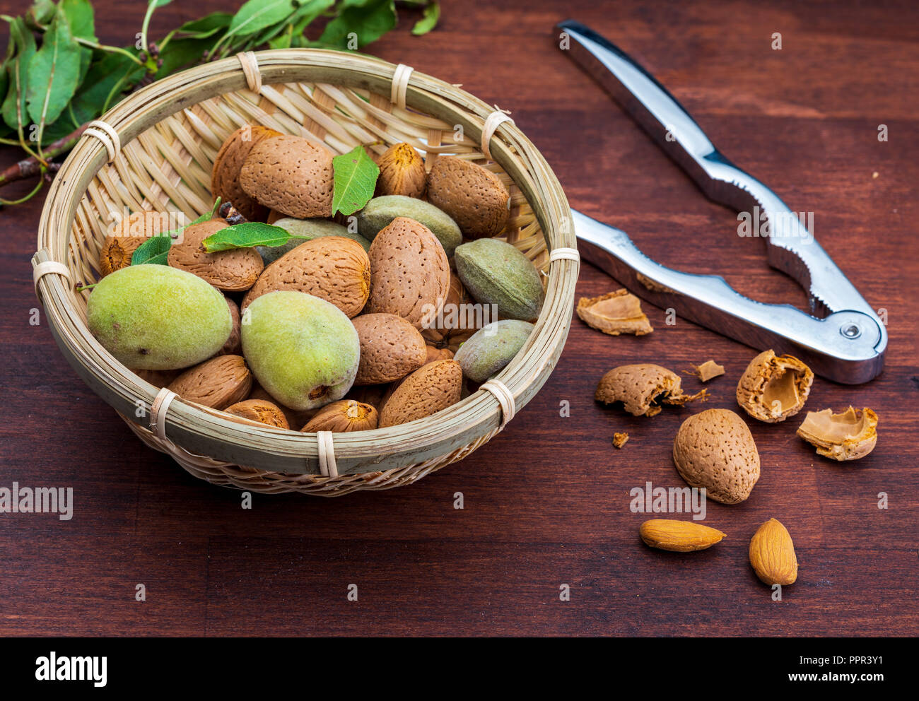 Almonds With And Without Skin High Resolution Stock Photography and ...