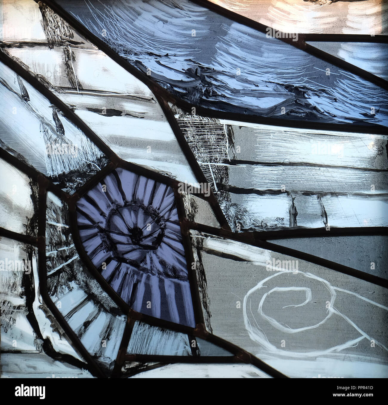 The Story of Creation - detail, stained glass window by Sieger Koder in ...