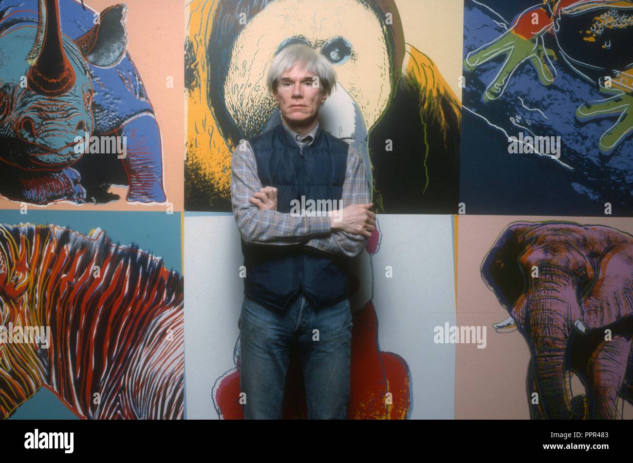 AndyWarhol 1985 Photo By Adam Scull/PHOTOlink.net Stock Photo - Alamy
