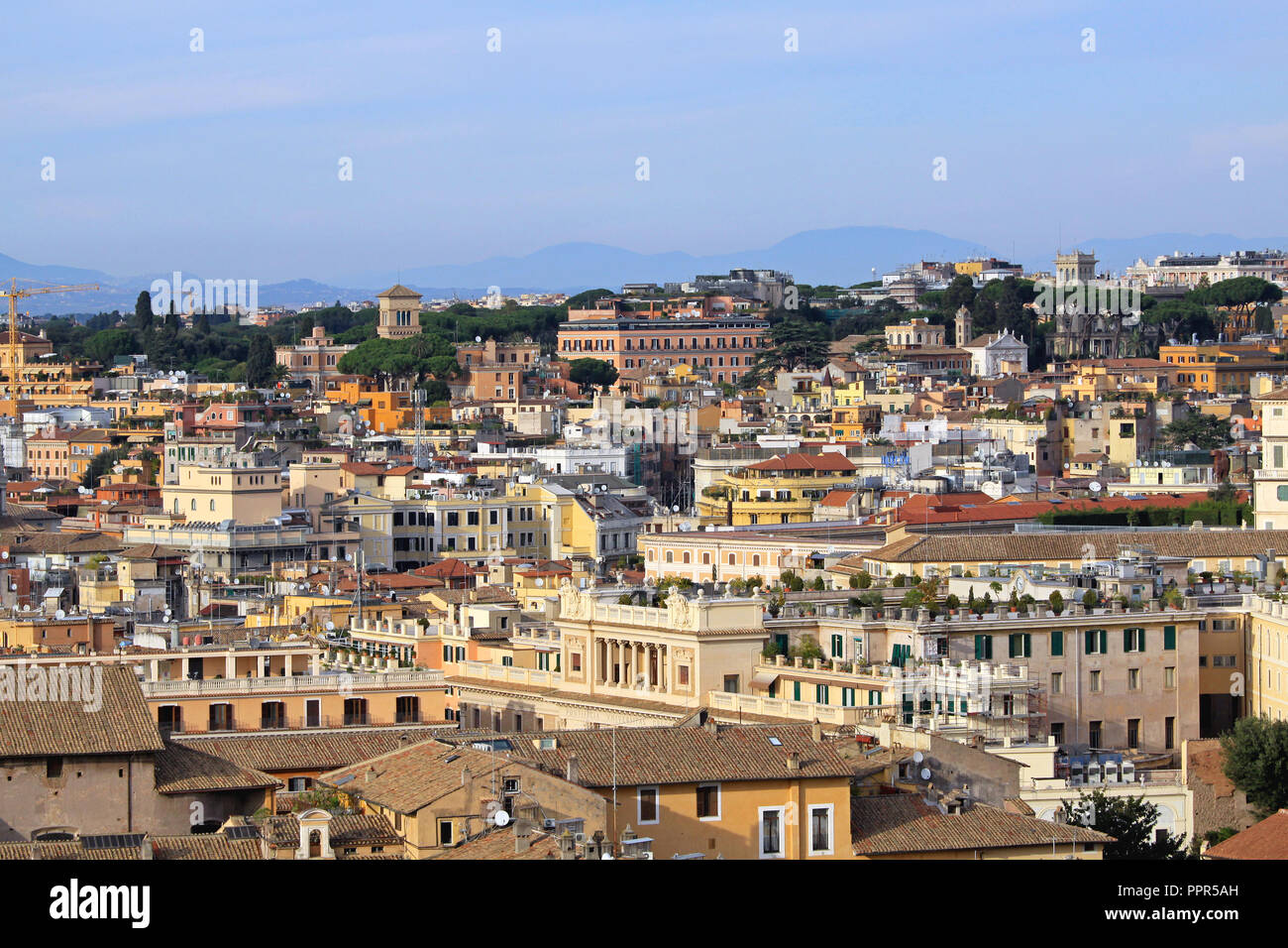 Roof top view of Rome city scape Stock Photo - Alamy