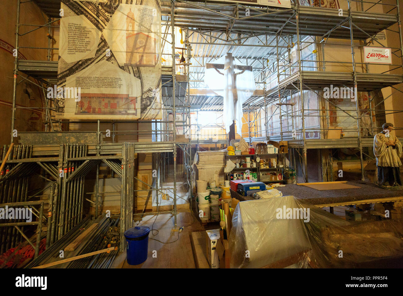 Italy restoration work - Restoration work in the Chiesa di Santagostino ...