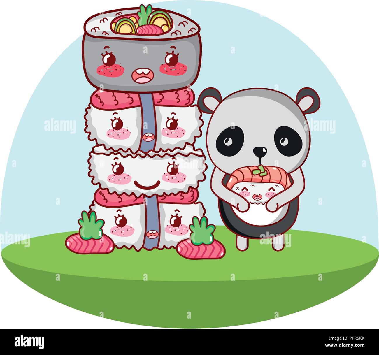 Panda bear cartoons Stock Vector Images - Alamy