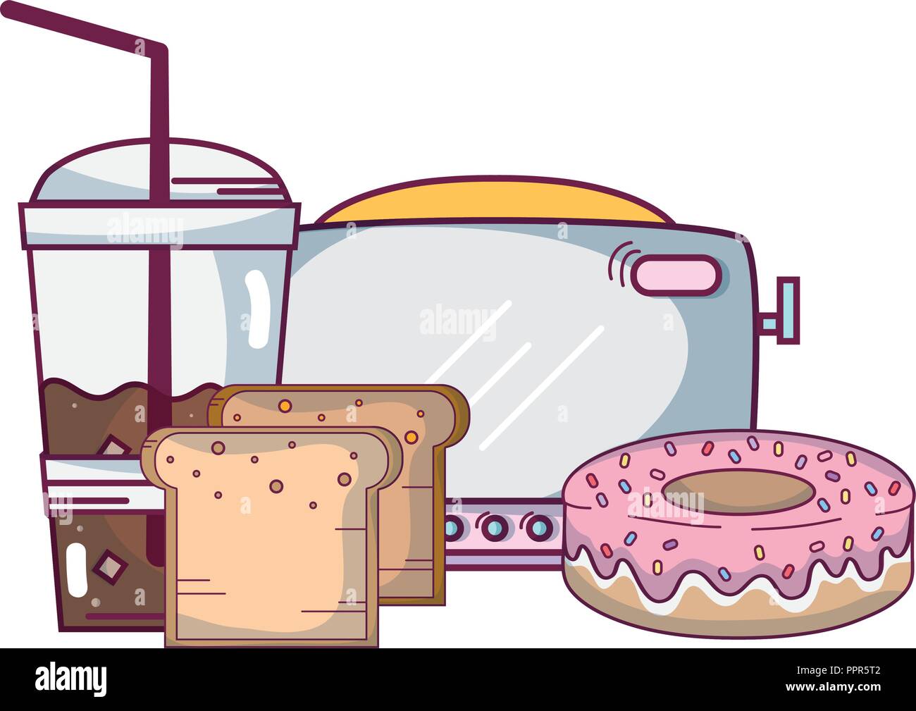 Breakfast food cartoons Stock Vector Image & Art - Alamy