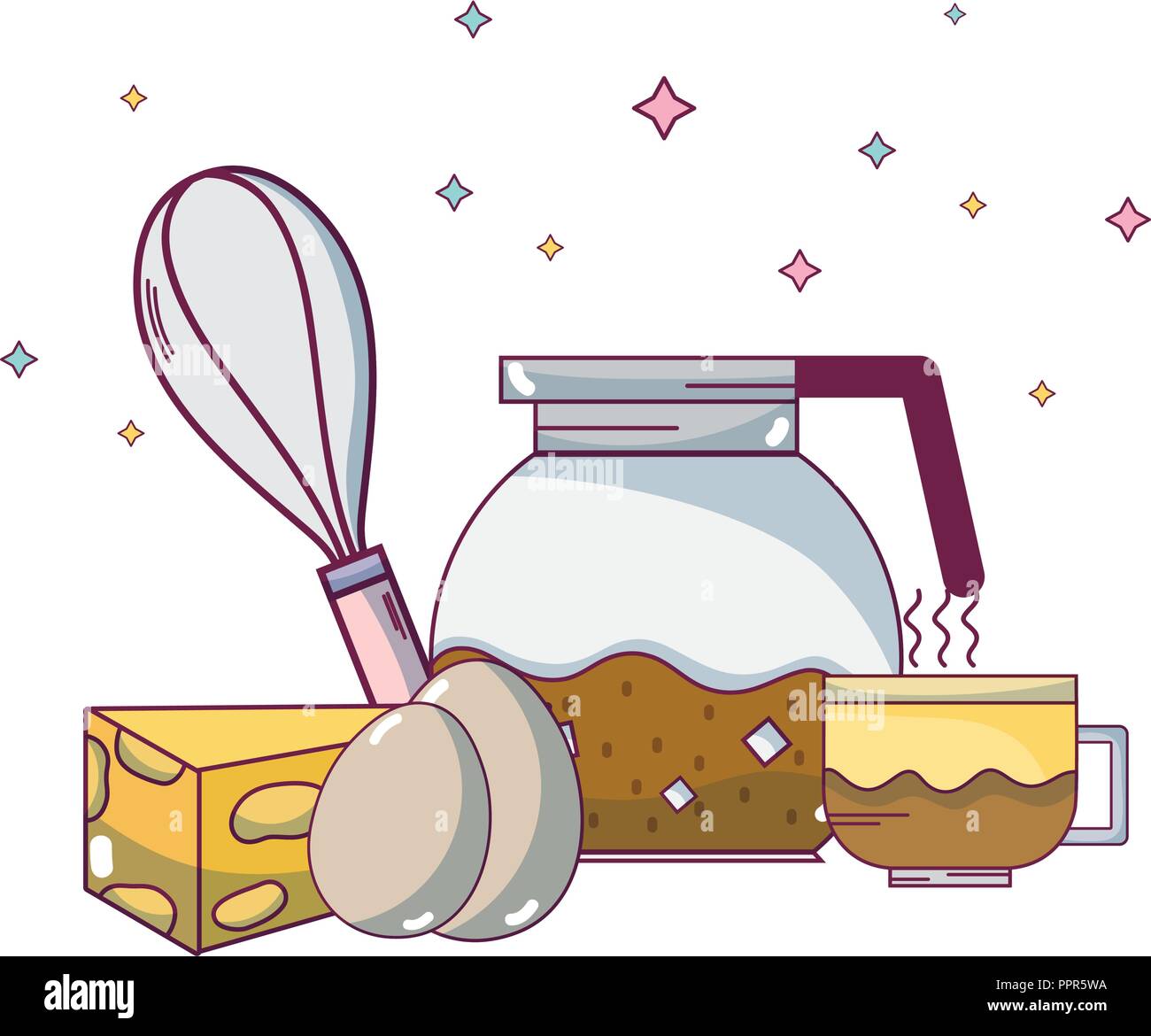 Breakfast food cartoons Stock Vector Image & Art - Alamy