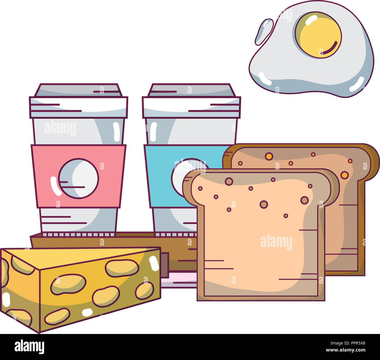 Breakfast food cartoons Stock Vector Image & Art - Alamy