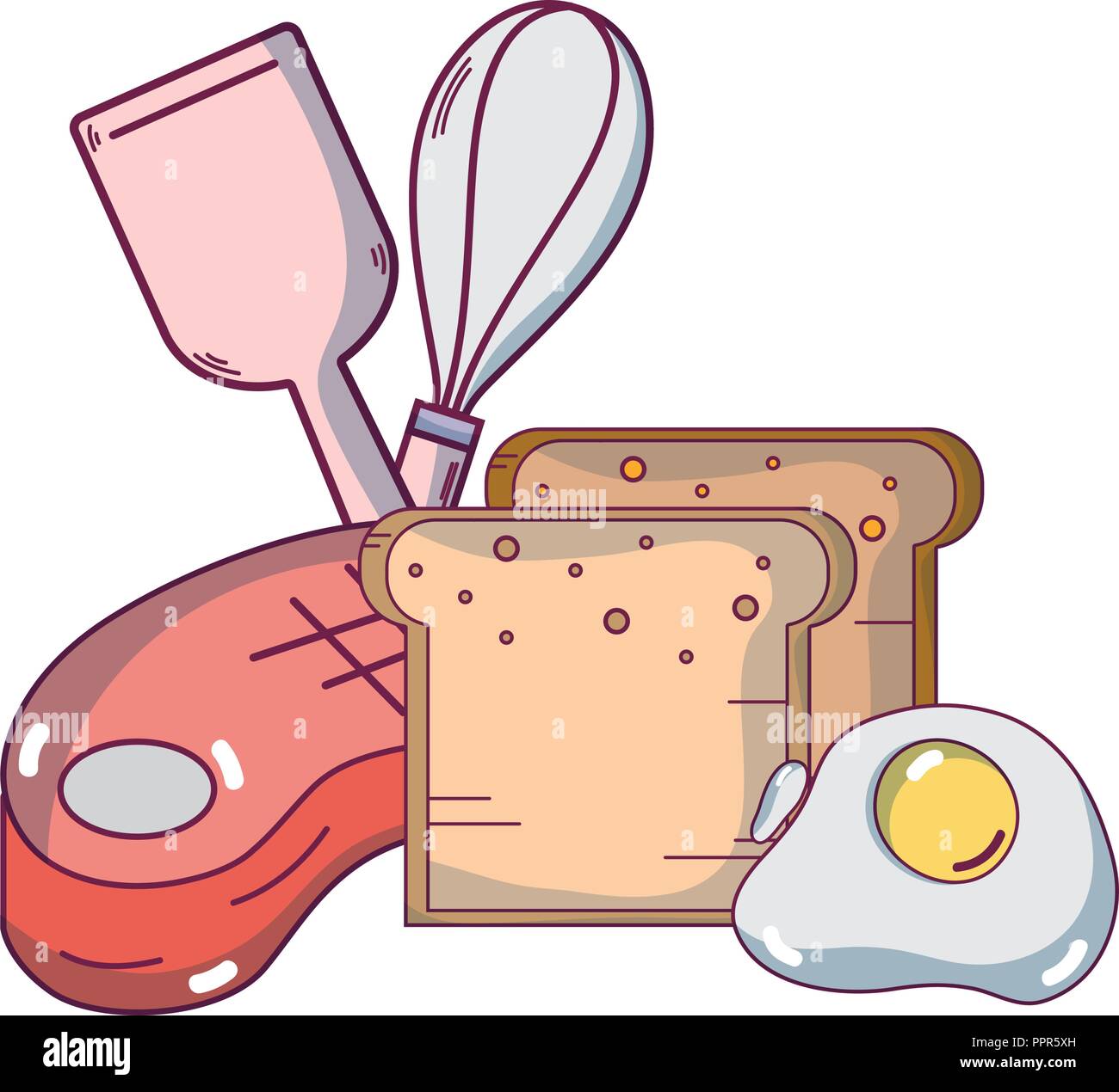 Breakfast food cartoons Stock Vector Image & Art - Alamy