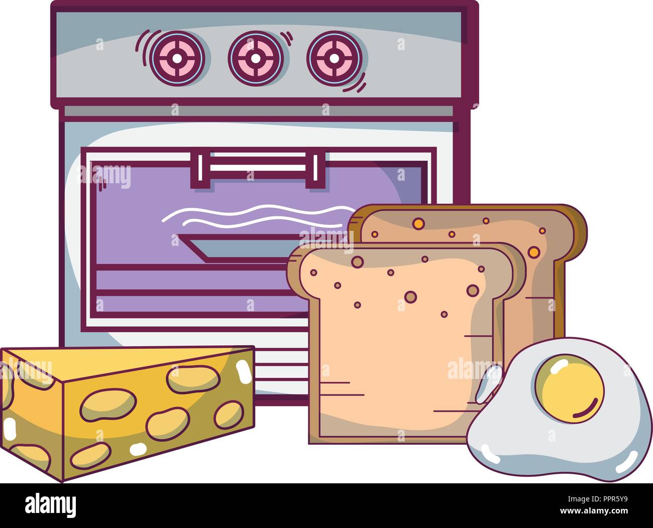 Breakfast food cartoons Stock Vector Image & Art - Alamy