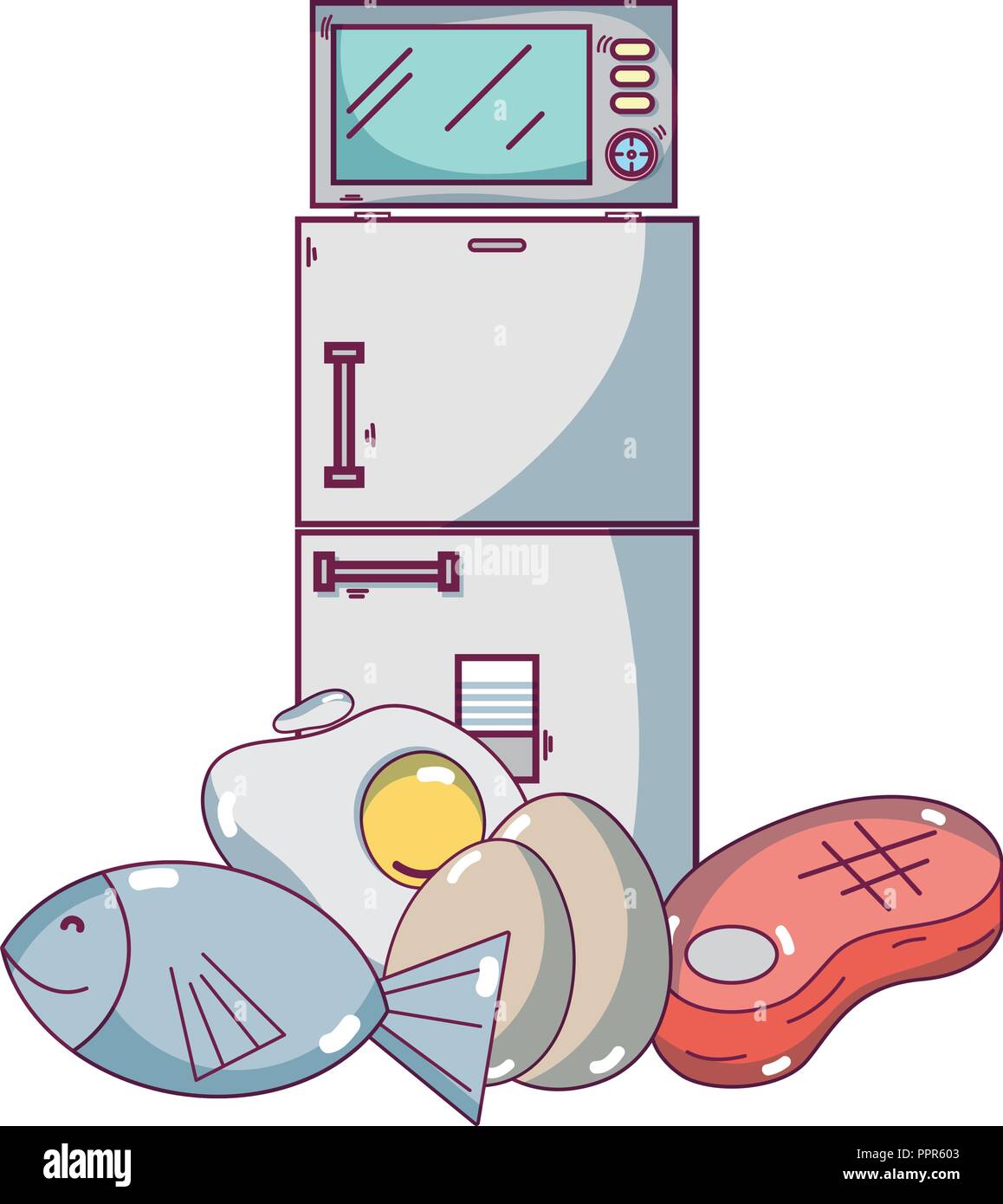 Fish freezer Stock Vector Images - Alamy