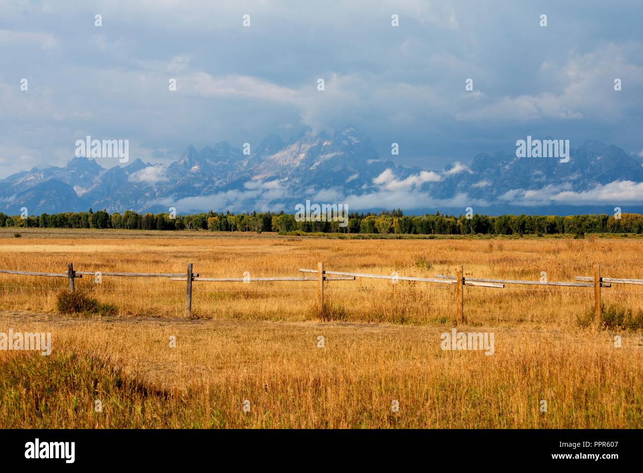 Landscape at Yellowstone & Jackson Hole Stock Photo - Alamy