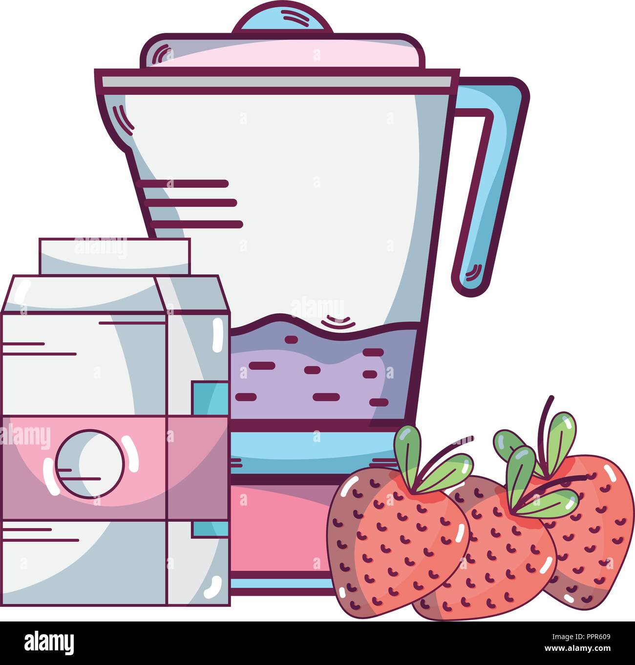 Milk smoothie Stock Vector Images - Alamy