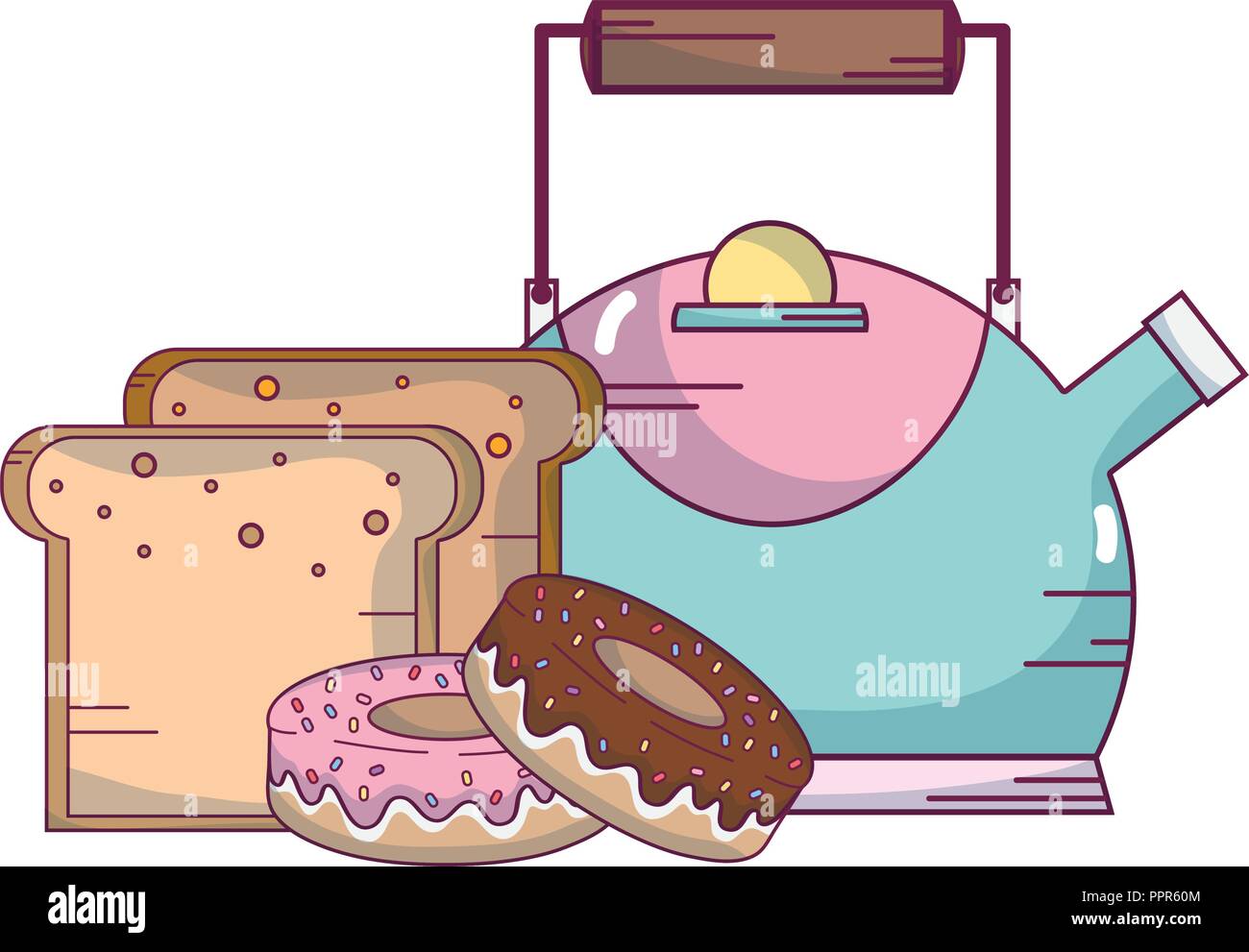 Breakfast food cartoons Stock Vector Image & Art - Alamy