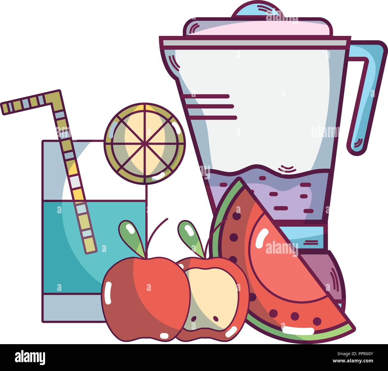 Fruit smoothie cartoon Stock Vector Image & Art - Alamy