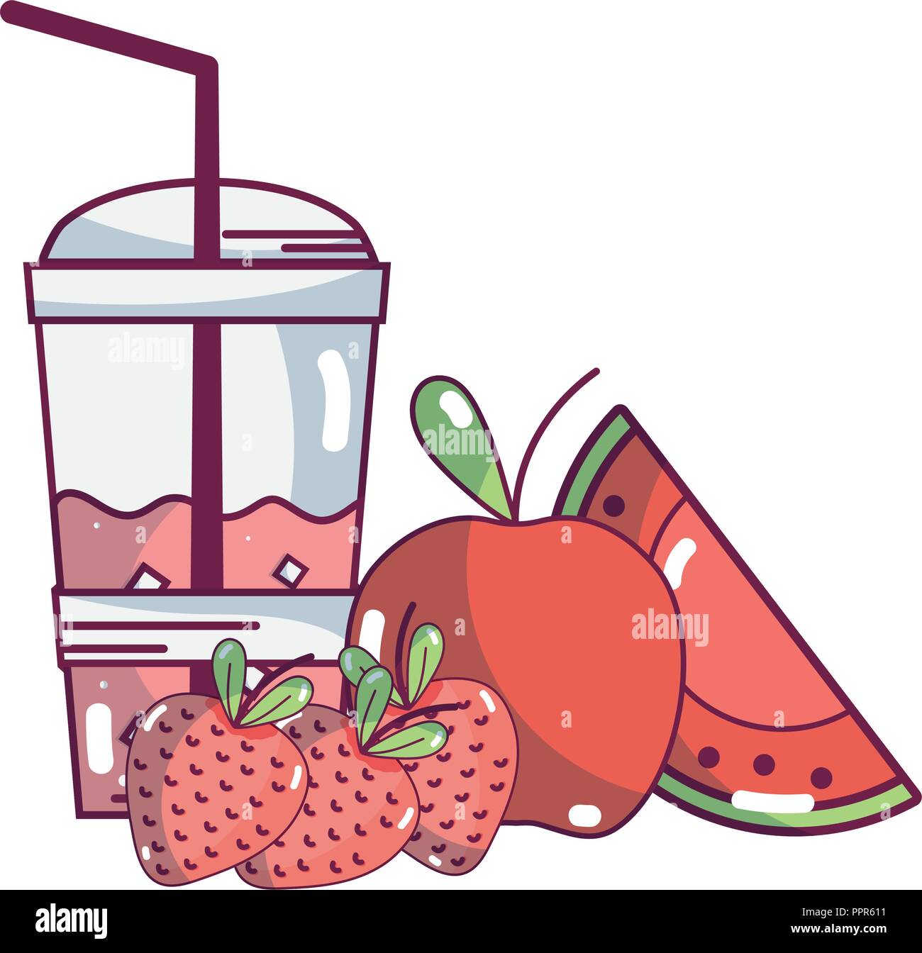 Fruit smoothie cartoon Stock Vector Image & Art - Alamy
